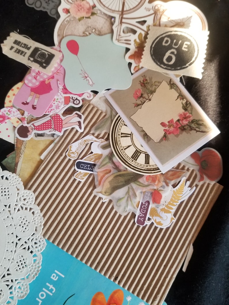 Ephemera Craft Scrapbook Pack - Art Journal Paper Lot - Scrapbook Text ...