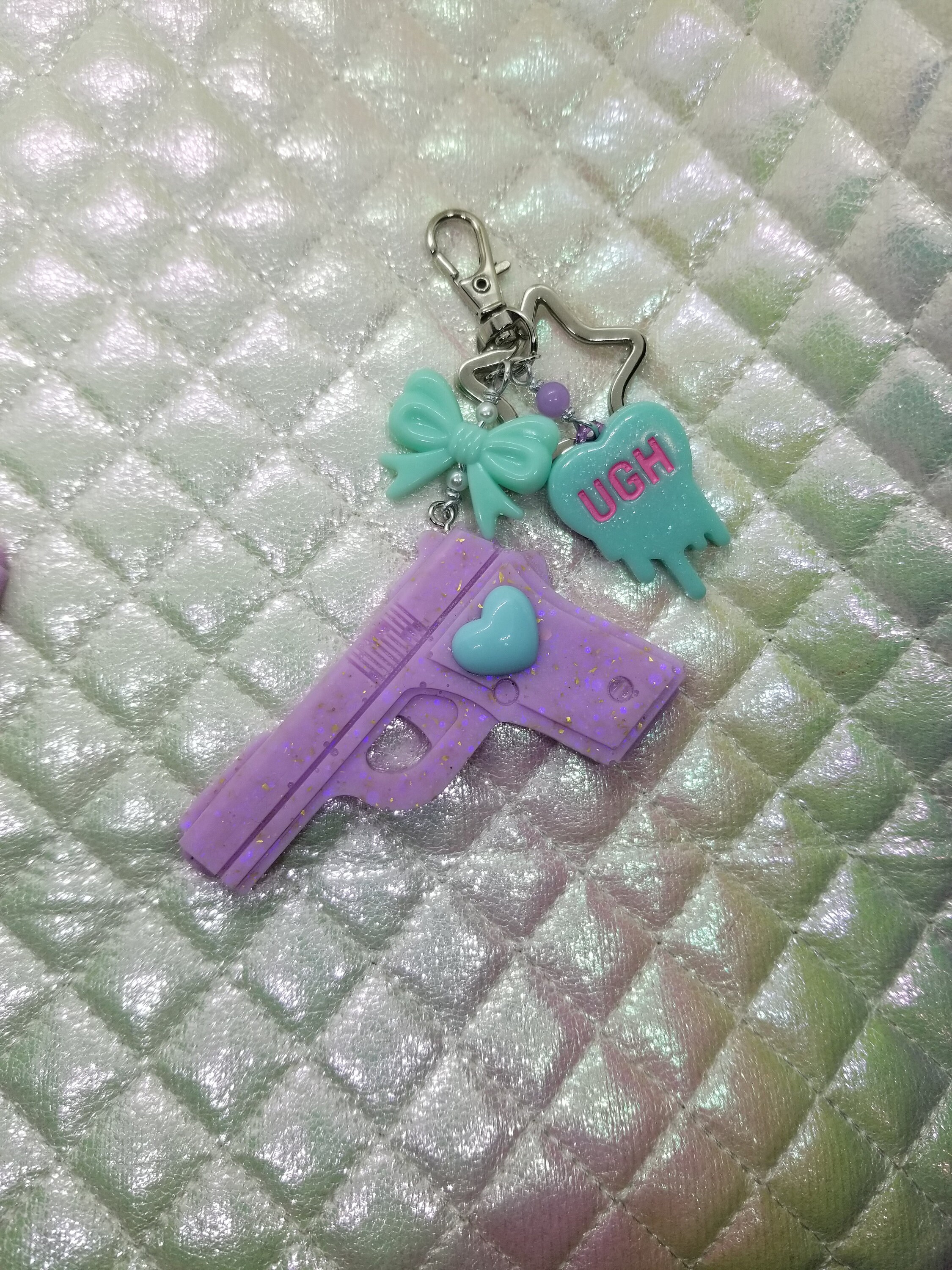 Menhera Gun Keychain Yami Kawaii Ita Bag Charm Pastel Goth - Etsy