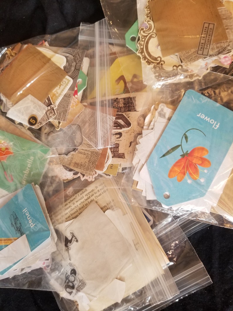 Ephemera Craft Scrapbook Pack - Art Journal Paper Lot - Scrapbook Text ...