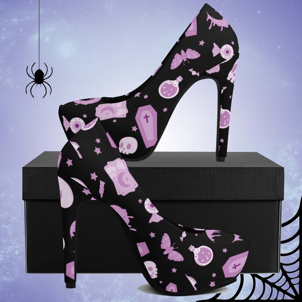Coffin Heel Shoes - Etsy