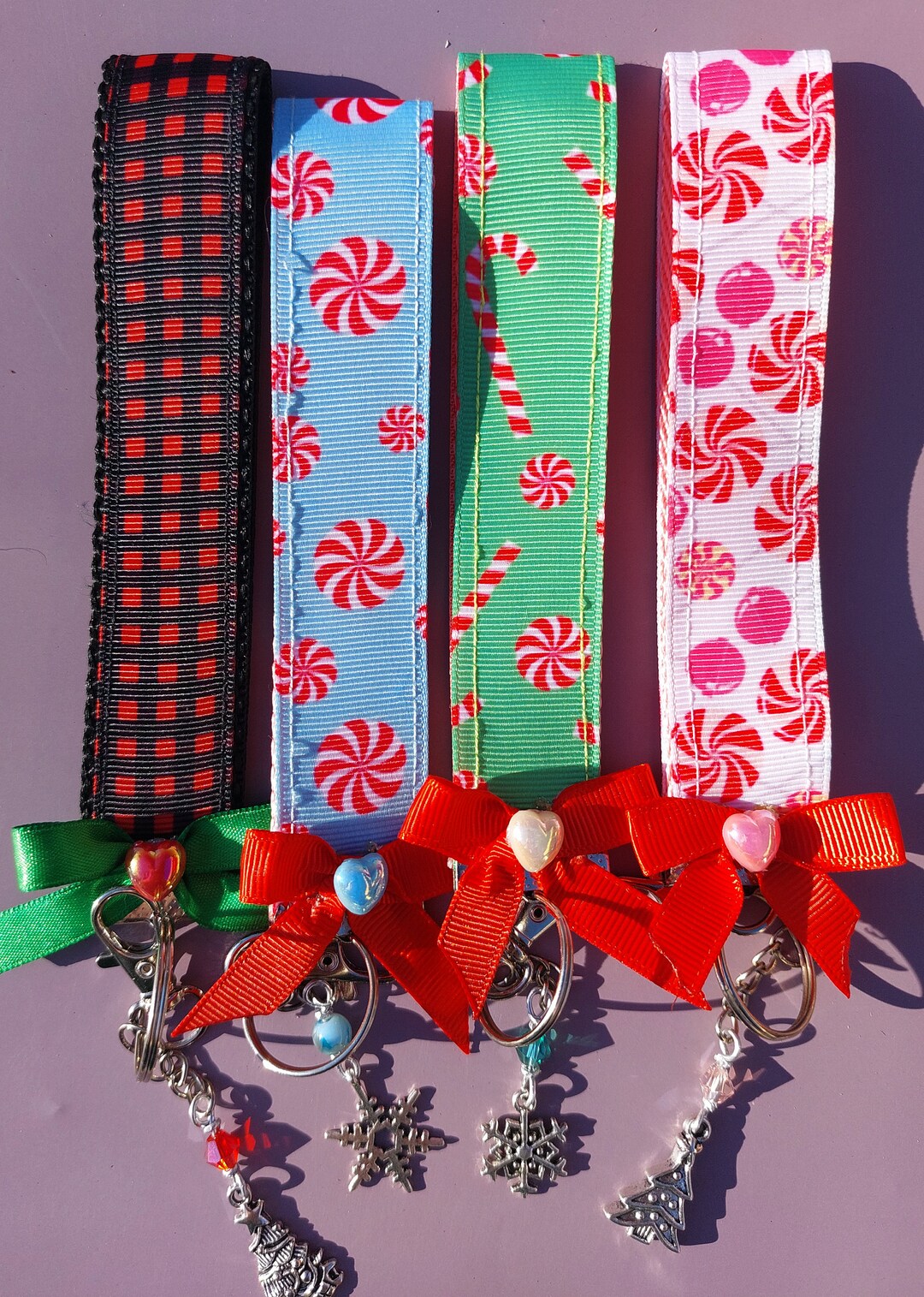 Cute Christmas Key Fob- Christmas Keychain- Stocking Stuffer- Xmas ...