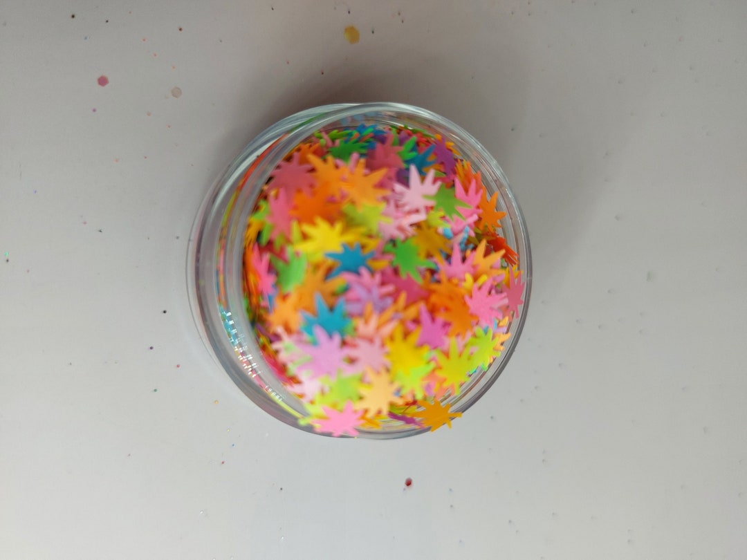 Cannabis Glitter Weed Glitter Rainbow Holographic Pot Leaf Glitter ...