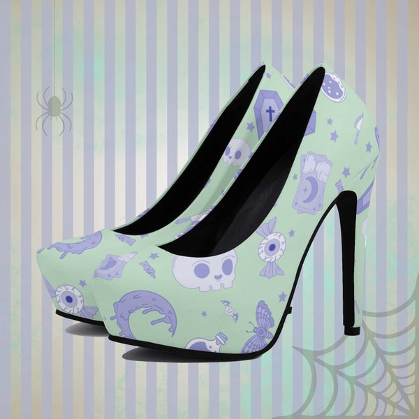 Coffin Heel Shoes - Etsy