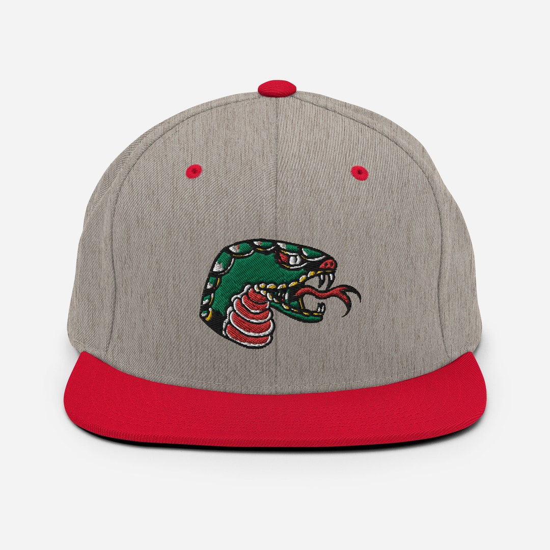 Snake Head Traditional Snapback Hat - Etsy