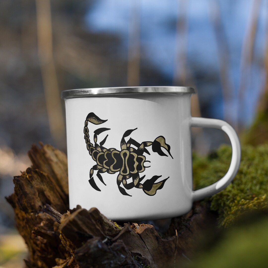 Scorpion Traditional Flash Tattoo Camping Mug - Etsy