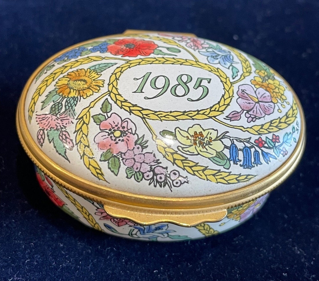 Halcyon Days 1985 Enamel Box - Etsy