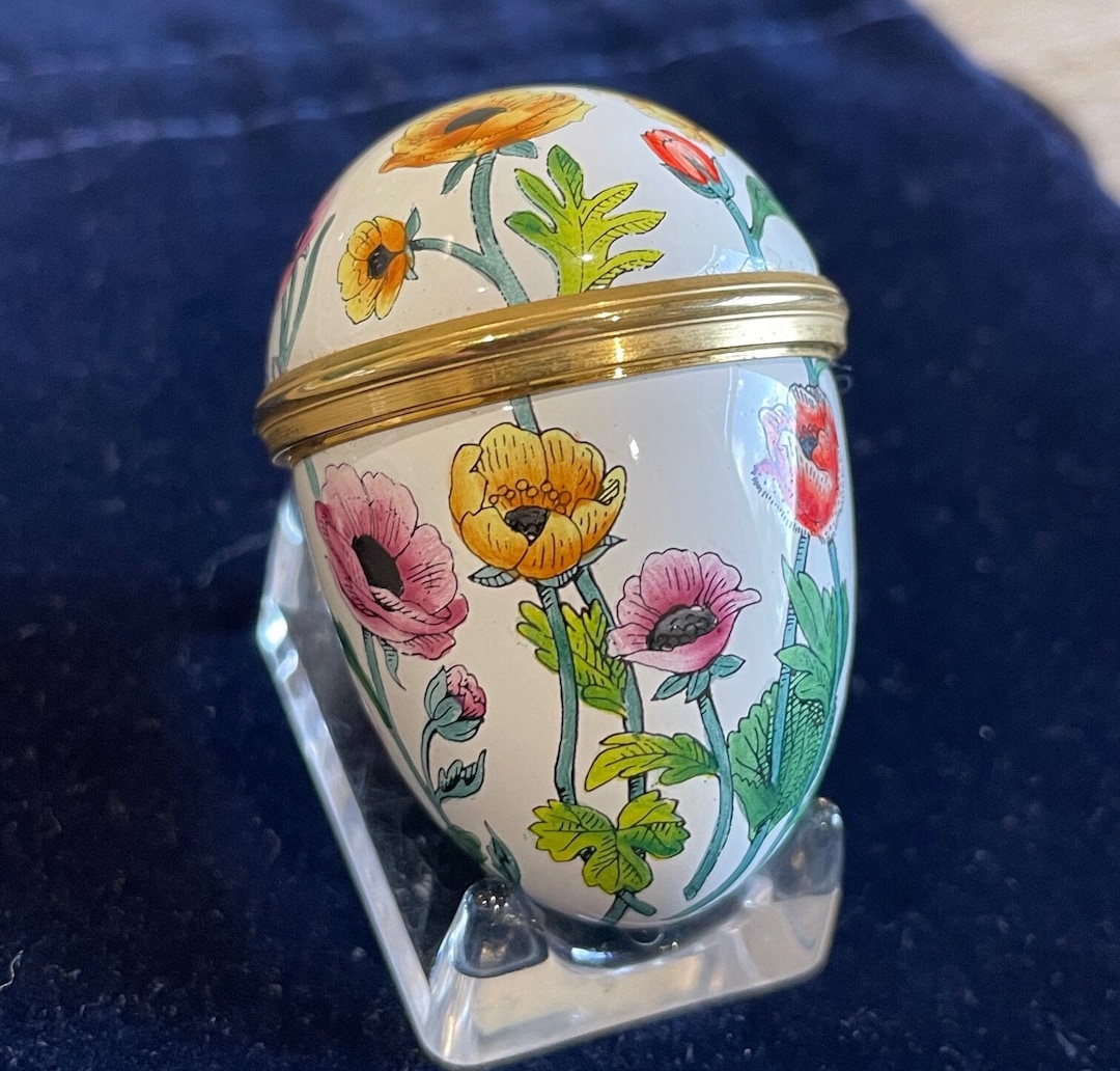 Halcyon Days Egg-shaped Enamel Box - Etsy