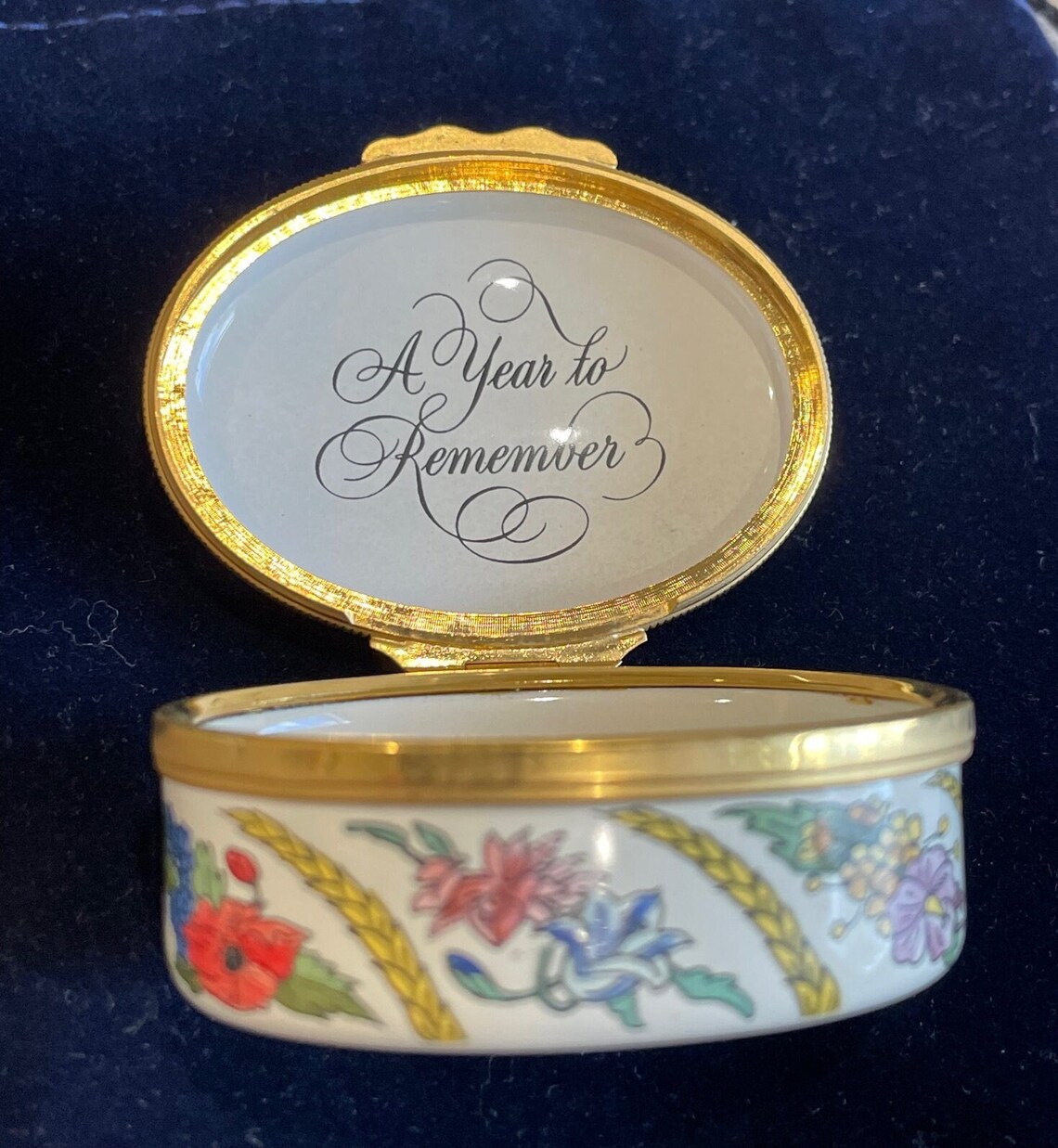 Halcyon Days 1985 Enamel Box - Etsy