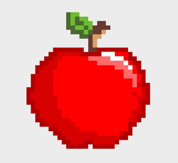 Apple Pixel Art Cross Stitch Pattern | Etsy