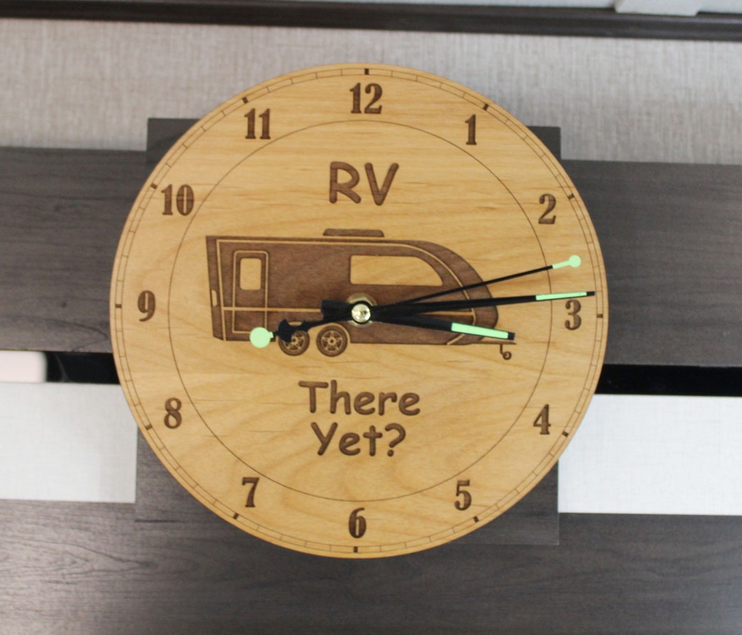 RV Camping, Personalized Clock, Wedding Gift, Anniversary Gift, Camper ...