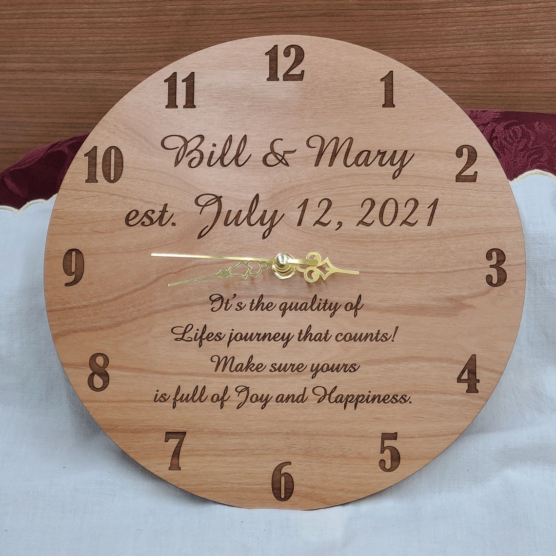 Personalized Clock Wedding Clock Anniversary Clock - Etsy