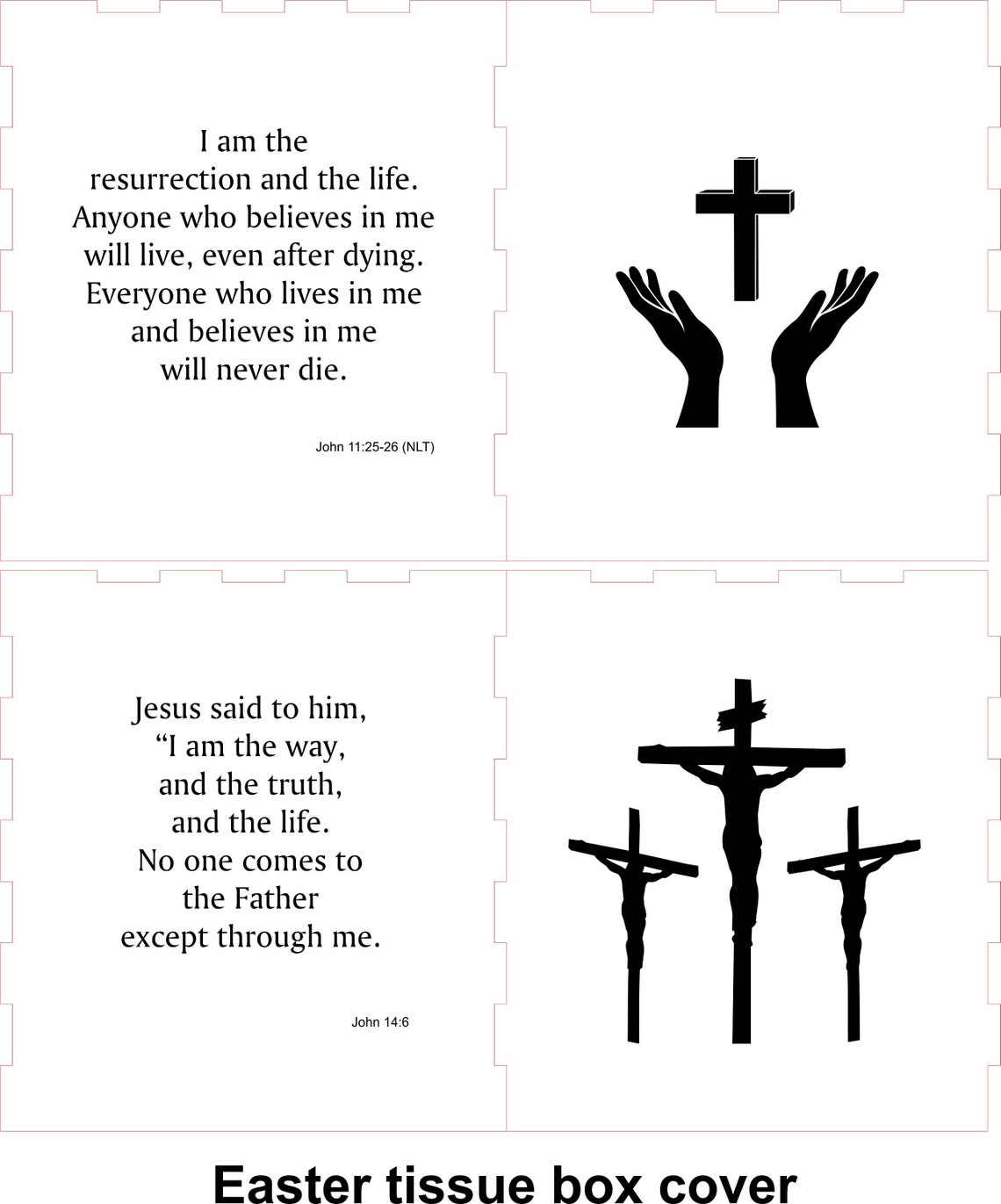 Laser Engraved Wood Tissue Box Cover Square Religious Holder | Etsy