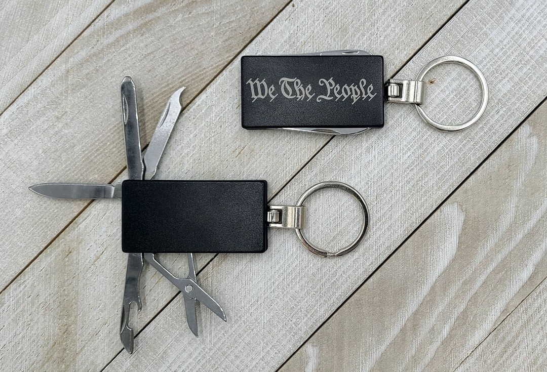 Personalized 6 Function Keychain, Laser Engraved Keychain, Multi-tool ...