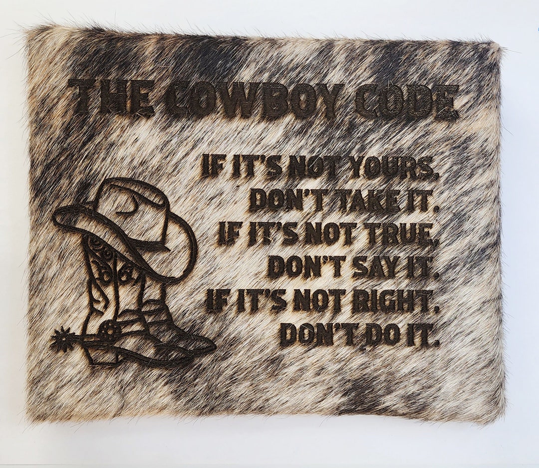 Cowboy Code | Cowboy Decor | Cowboy | Western Decor | Cowboy Sign ...