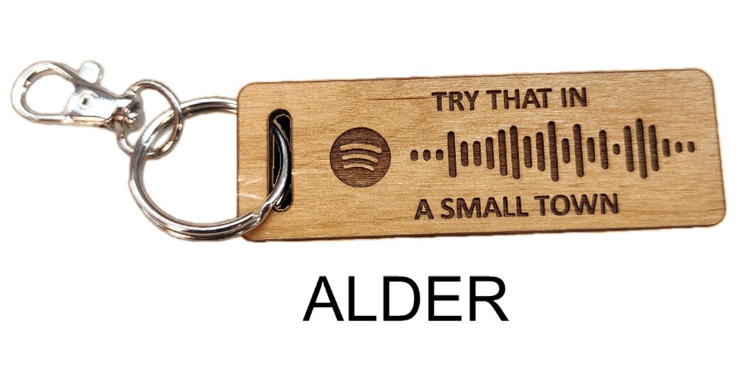 Laser Engraved Spotify Code Keychain: Personalized Music Tag - Etsy