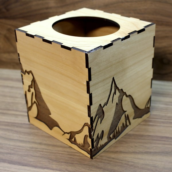 Mountain Tissue Box - Etsy