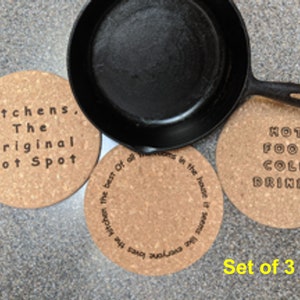 Personalized Laser Engraved Cork Trivet: Funny Kitchen Sayings - Etsy
