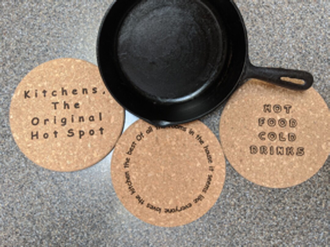 Personalized Laser Engraved Cork Trivet: Funny Kitchen Sayings - Etsy