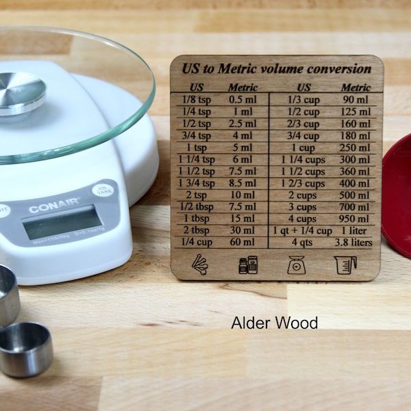 Metric Conversion Chart for Cooking Svg - Etsy