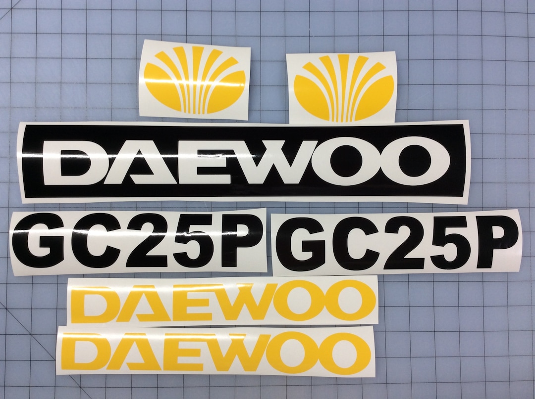 1 Set of Daewoo GC25P Forklift Decal Stickers Kit - Etsy