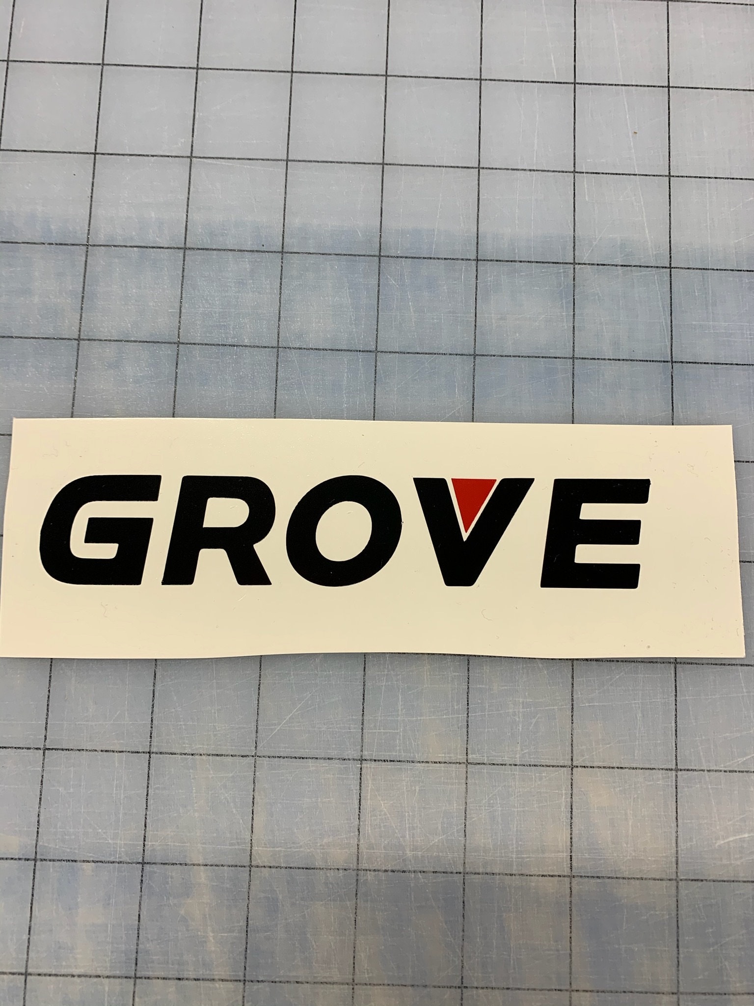 GROVE Crane Vinyl Decal Logo Sticker Emblem Logo Graphic 2 Color Boom ...