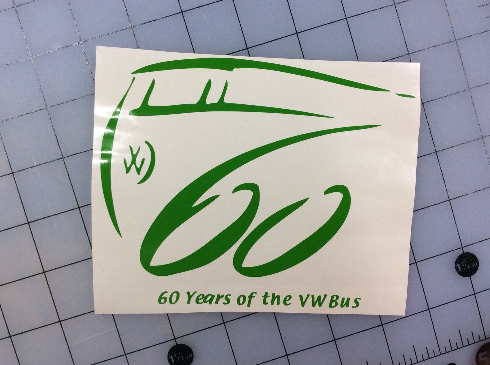 60 Years of the VW Bus Car Logo Decal Sticker - Etsy
