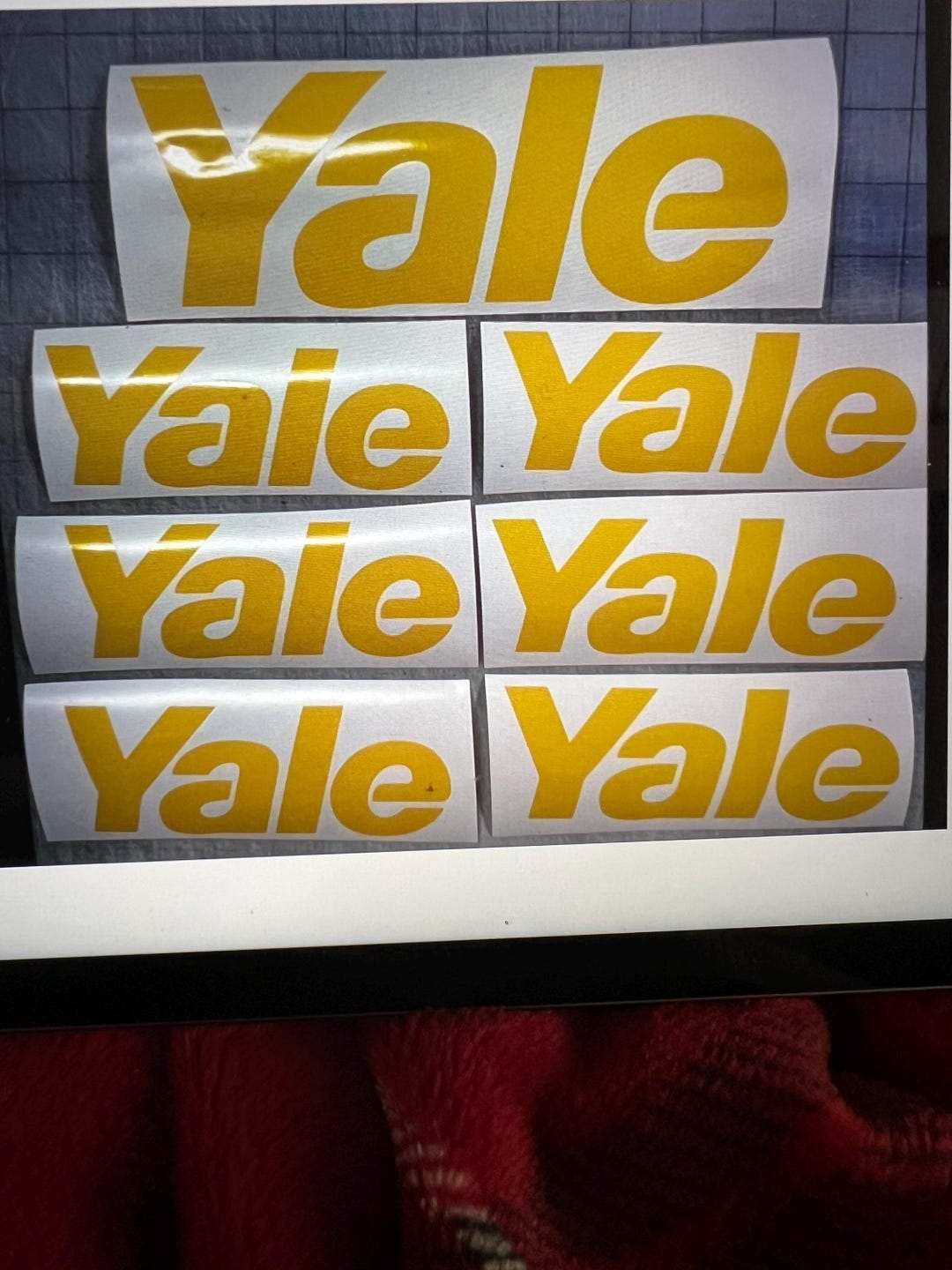 1-yale Forklift Decals Vinyl Sticker Logo 3.5 Inch High and 6-2.25 Inch ...
