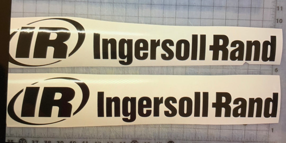 1- Set of Solid Black IR Ingersoll Rand Air Compressor Bobcat Decal ...