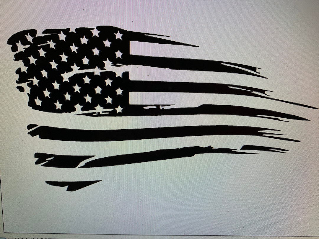 1- Distressed American Flag Decal - Etsy