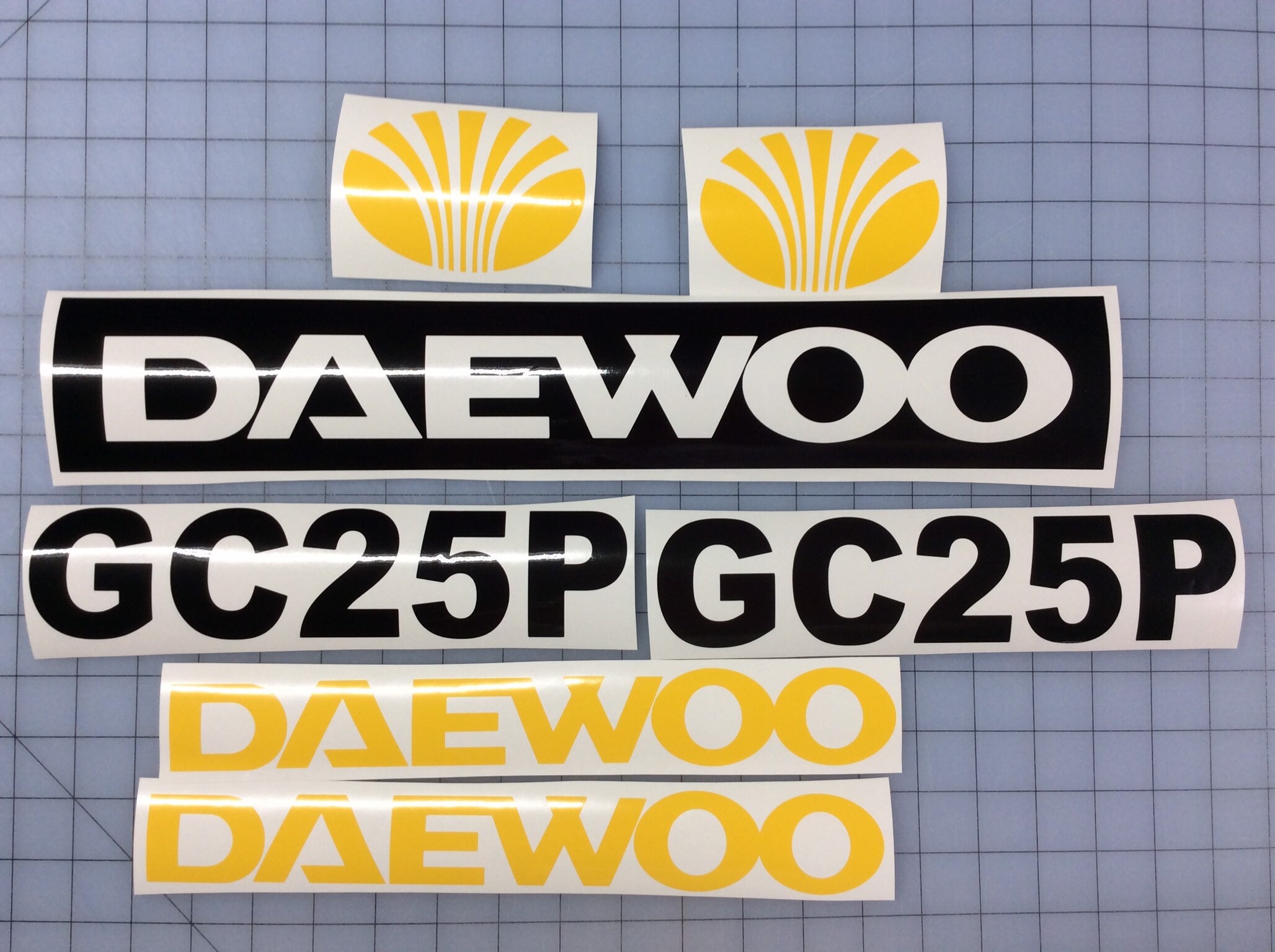 Set of Daewoo GC25P Forklift Decal Stickers - Etsy