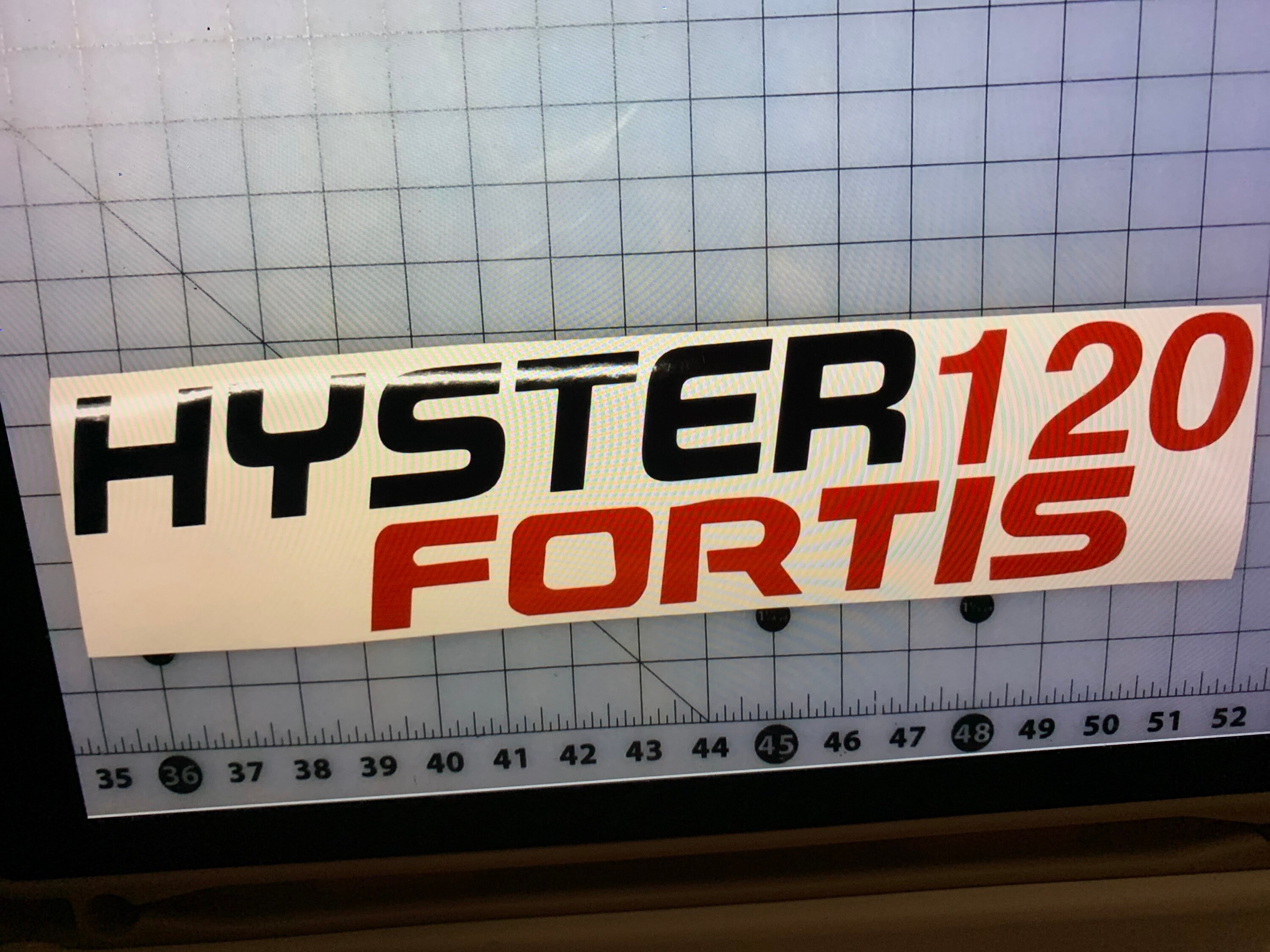 2- Hyster 120 Fortis Vinyl Decal Forklift Decals Stickers - Etsy