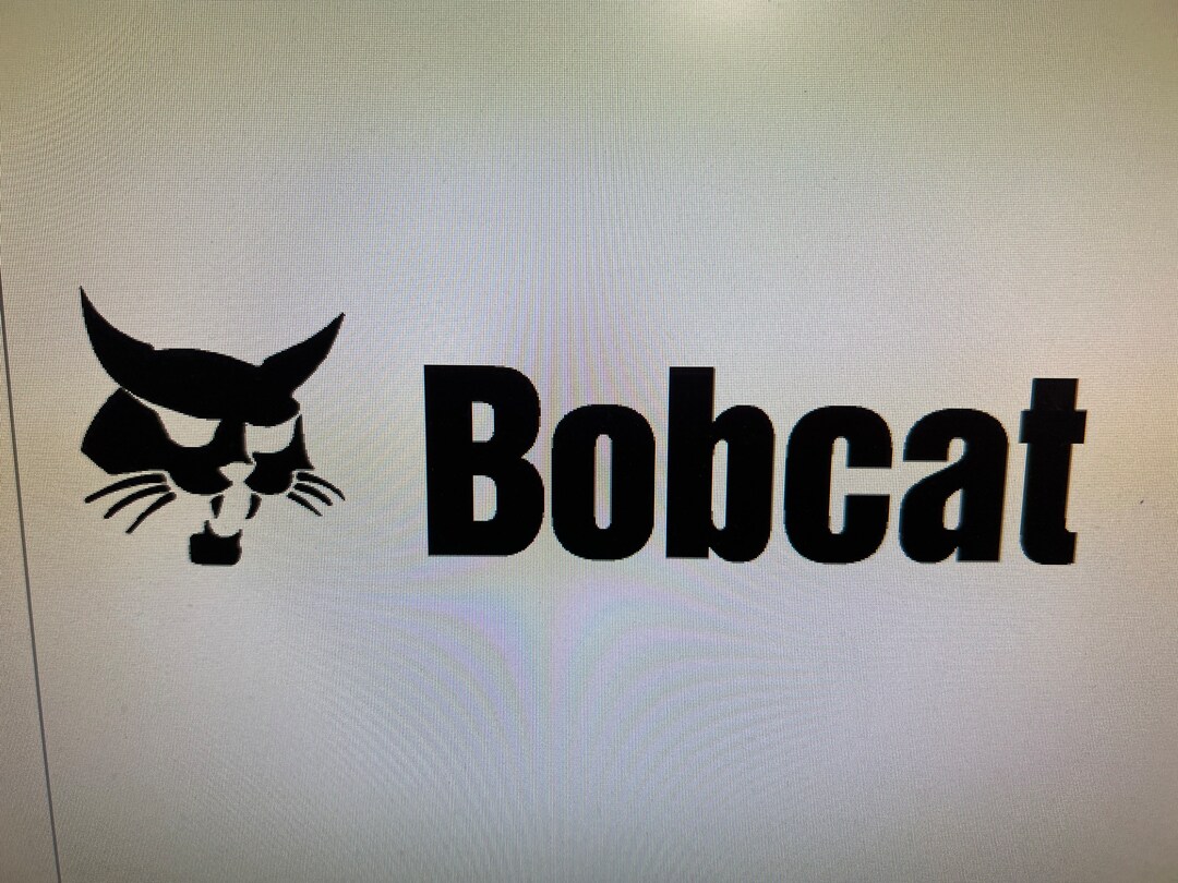 1- Bobcat Sticker Decals White or Black Decal Vinyl Skid Steer Backdoor ...