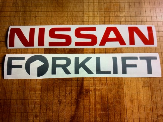 Set of 2 Nissan Forklift Hood Decal Sticker Set | Etsy