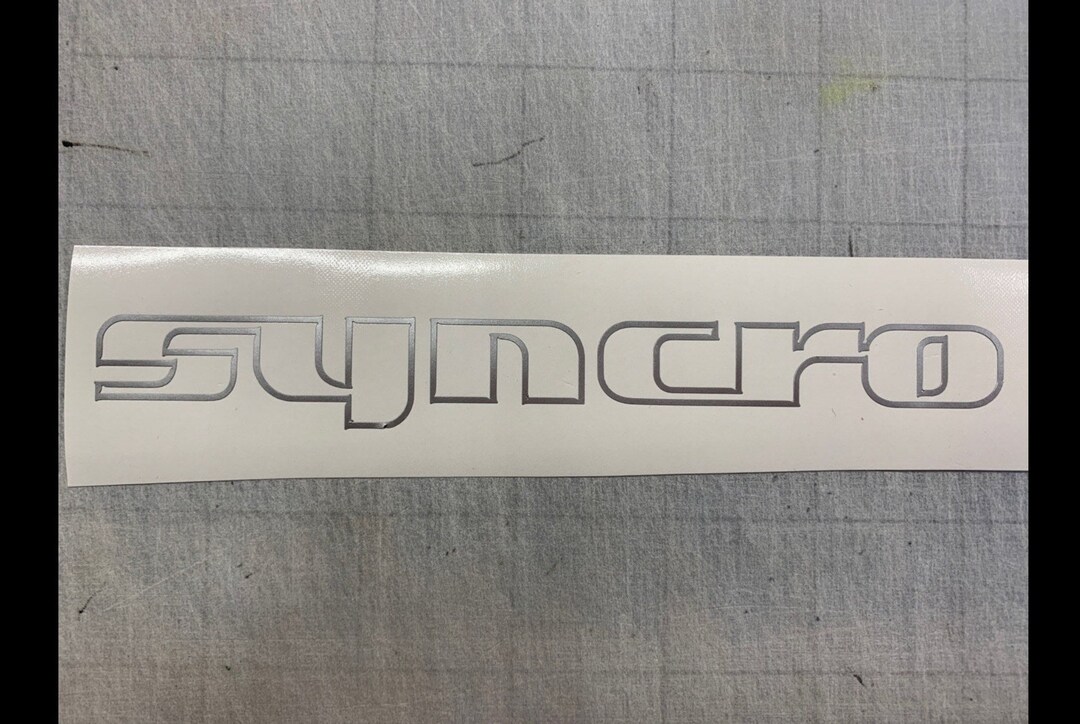 1- Silver Syncro Decal Sticker 17 1/2 X 2 - Etsy