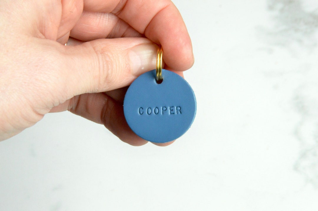Leather Dog Tag, Quiet Dog Tag, Silent ID Tag, Personalized Dog Tag ...