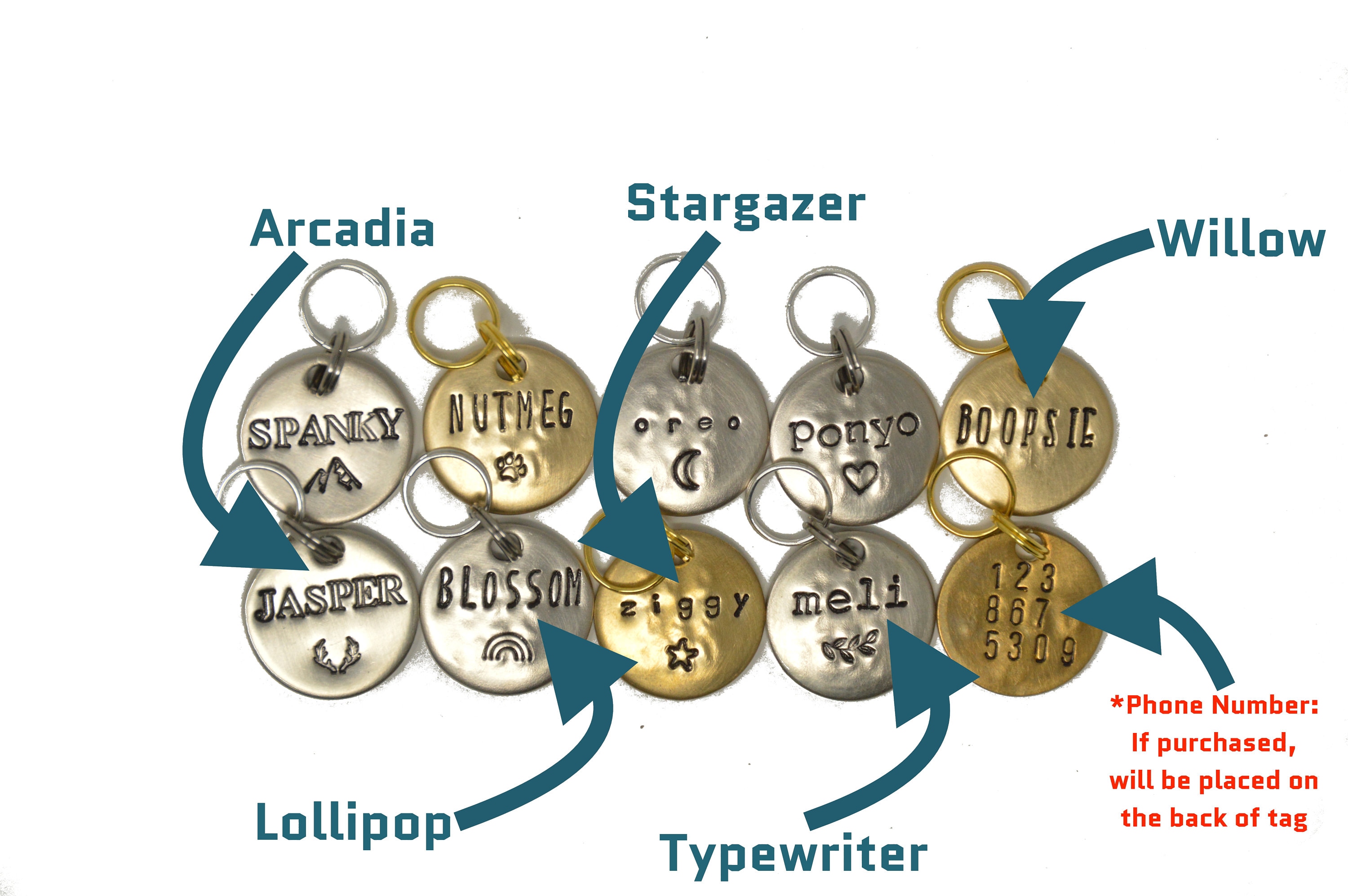 Cat Tag Cat ID Tag Small Pet Tag Cat Name Tag Personalized | Etsy