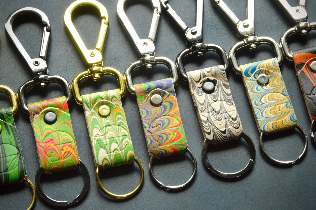 Keychain, Teardrop Swivel Snap Hook, Leather Keychain, Key Clip ...