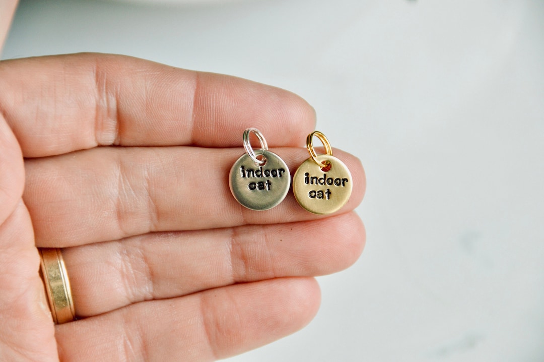 Indoor Cat Tag, Microchipped Tag, Small Pet Tag, Micro Chipped, Cat ...