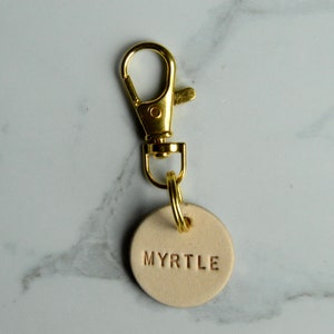 Dog Tag, Leather Tag, Silent ID Tag, Personalized Dog Tag, Small Dog ...