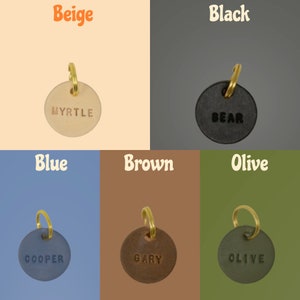Dog Tag, Leather Tag, Silent ID Tag, Personalized Dog Tag, Small Dog ...