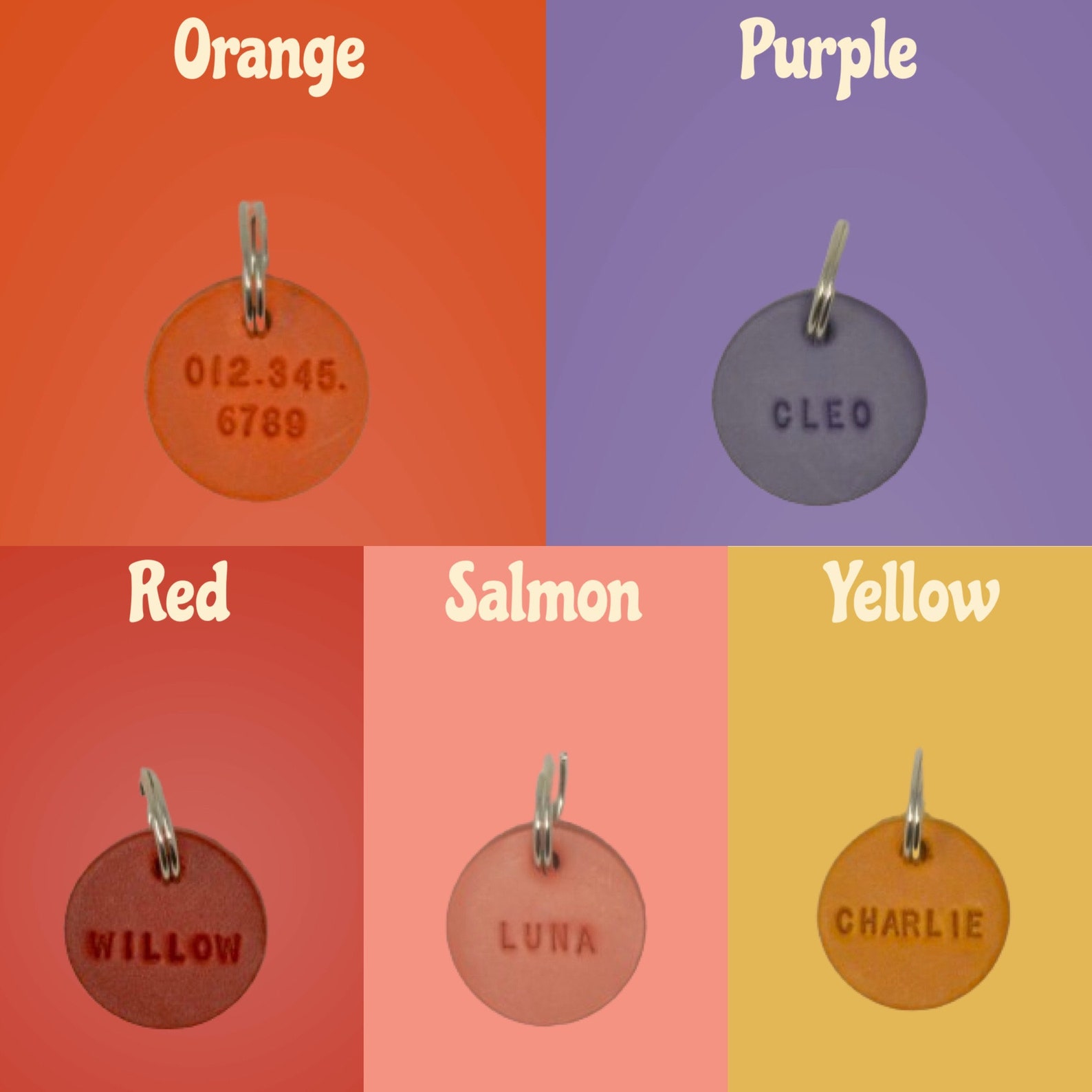 Silent Dog Tag, Engraved Tag, Leather Dog Tag, Personalized Dog Tag ...