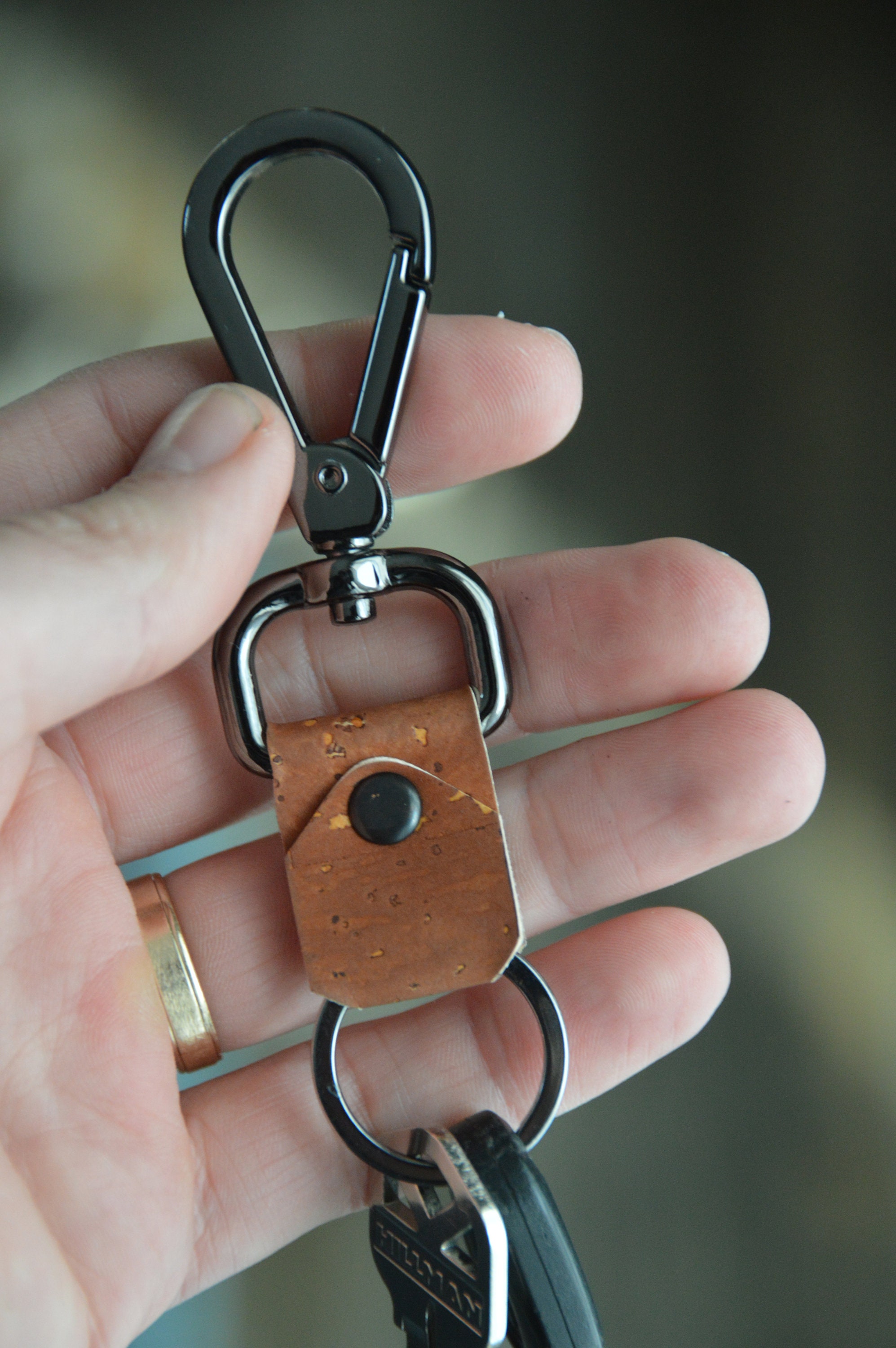 Keychain Cork Teardrop Swivel Snap Hook Key Clip Cork | Etsy