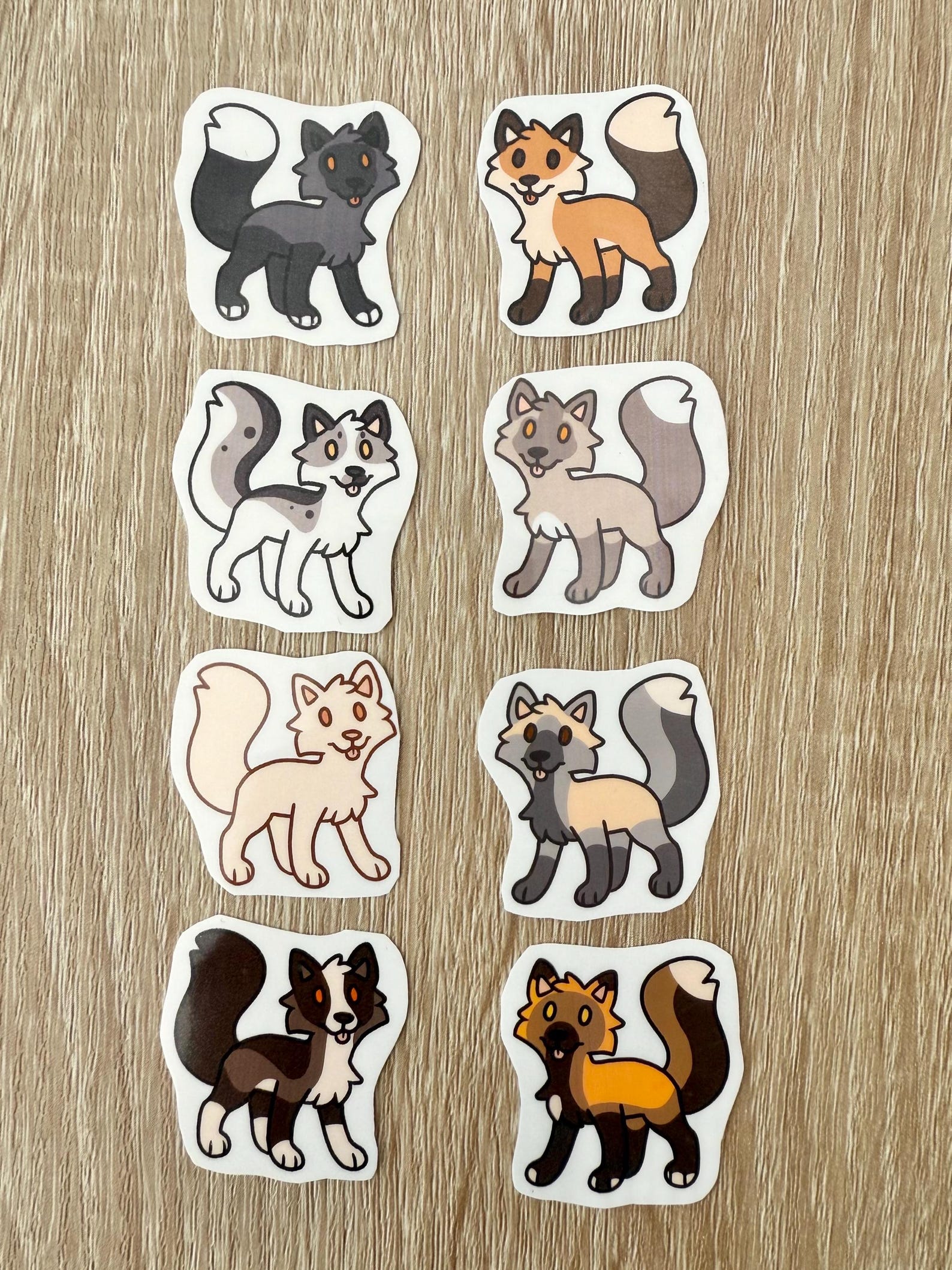 STICKER PACK - Fox Morphs (8 Mini Vinyl Stickers) - Etsy