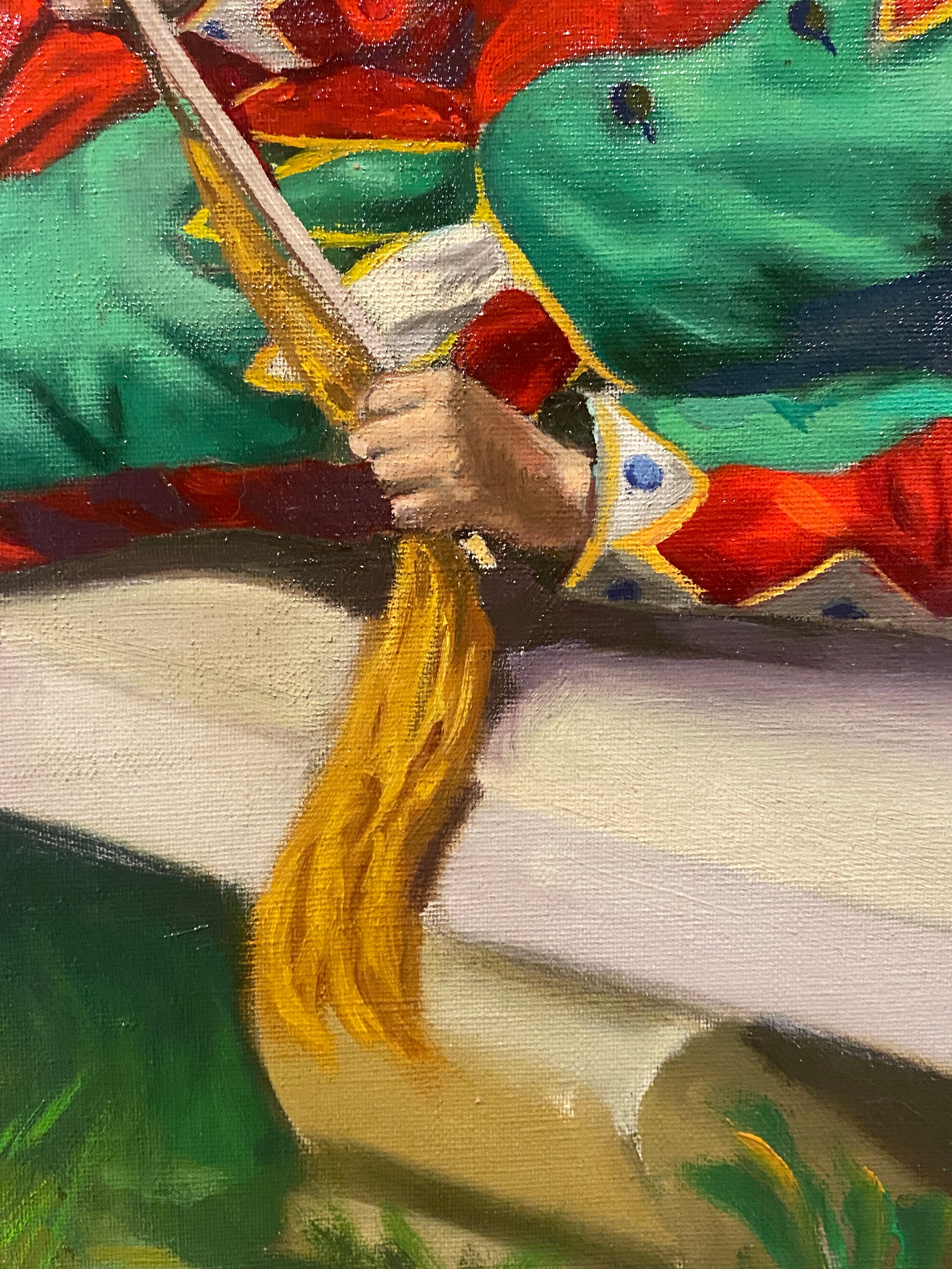 A Tragic Original Oil Painting Containing a Fool's Portrait in Delirium ...