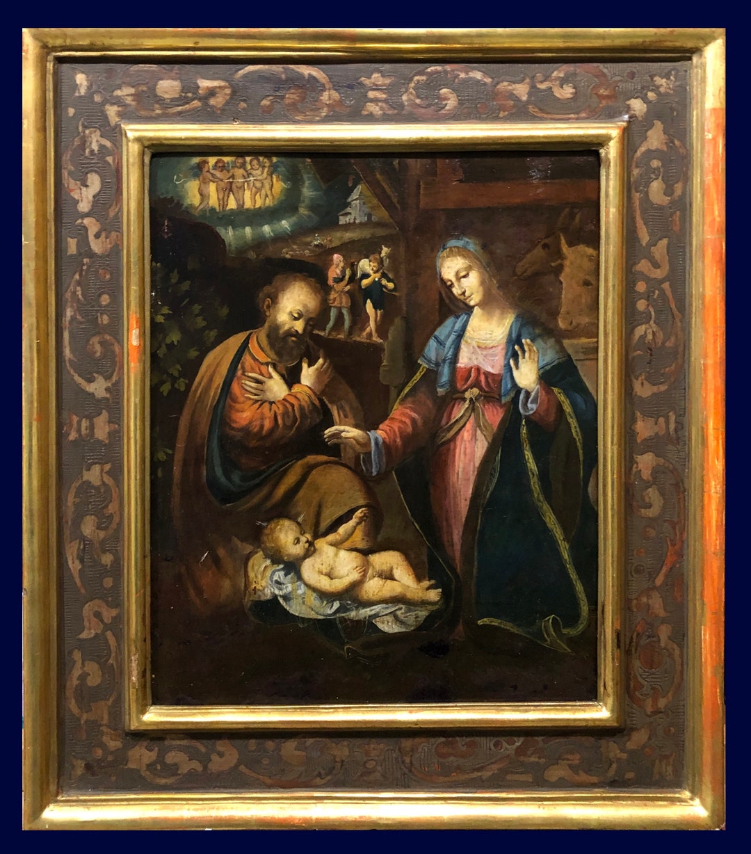 A Marvelous 19th Century Nativity Scene After Italian Master Bernardino ...