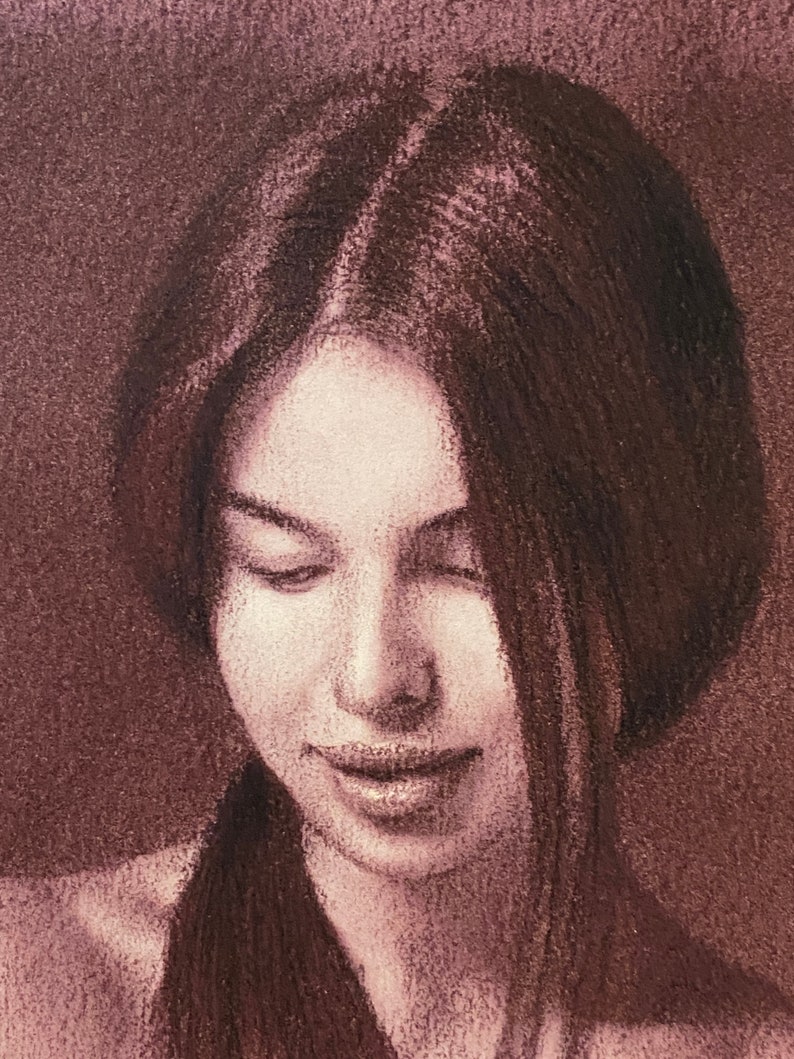 Un dessin sensuel au fusain de pin-up - Etsy France