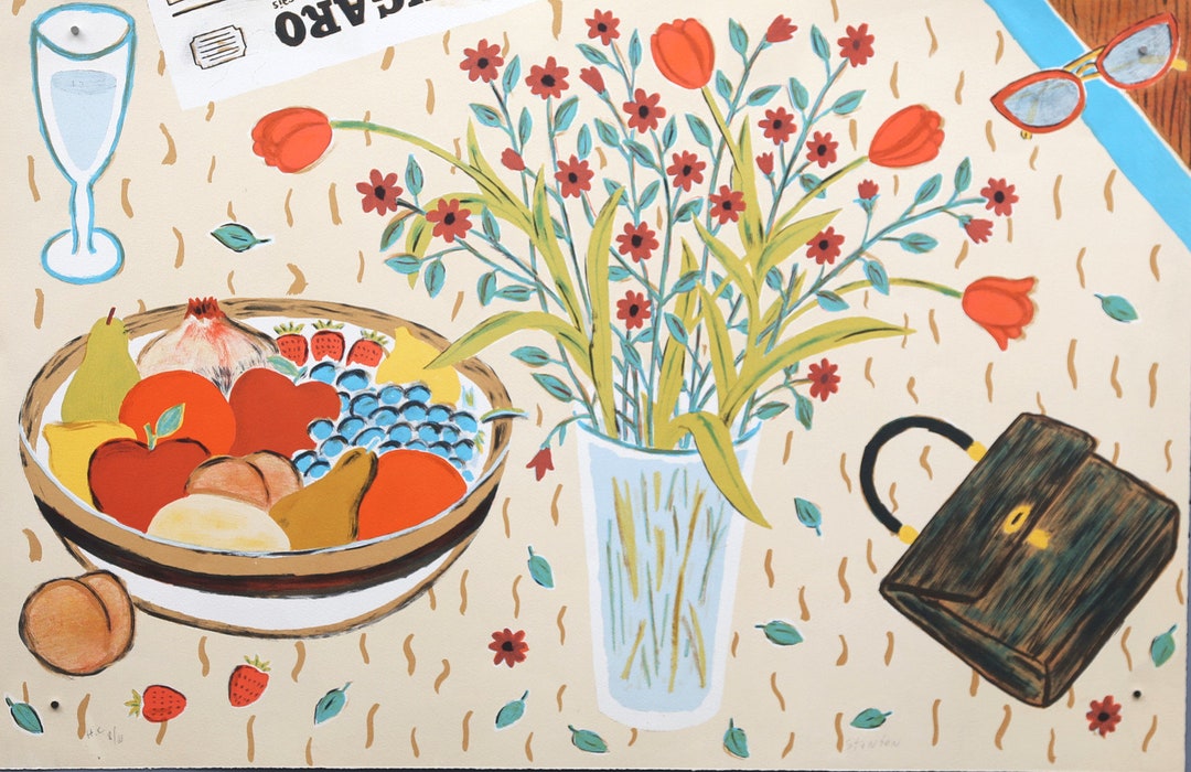 A Wonderful Original Modern Contemporary Colourful Lithography by ...