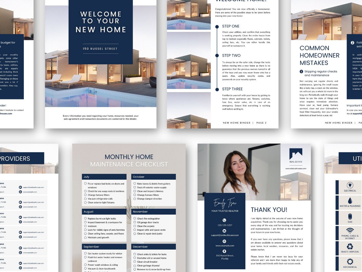 Editable Closing Guide, New Homeowner Guide, Real Estate Template, Real ...