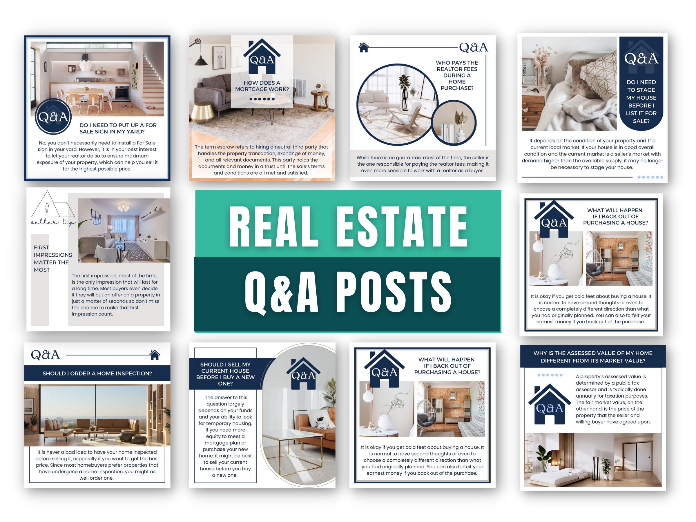 365 Realtor & Real Estate Social Media Post Templates for Marketing ...