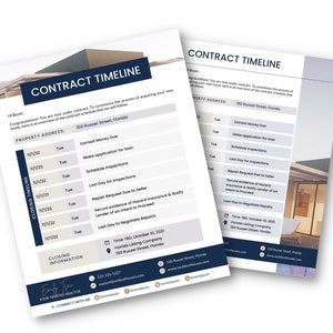 Under Contract Timeline for Real Estate, Mobile Contract Timeline ...